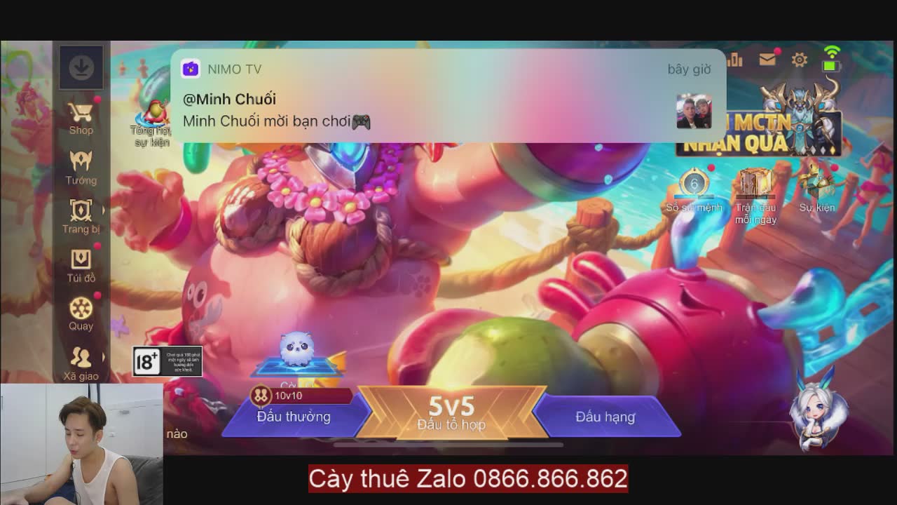 Minh Chuối AOV Live Stream Video - Watch Minh Chuối Playing AOV | Nimo TV