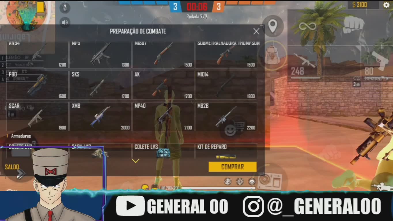 General Free Fire Live Stream Video - Watch General Playing Free Fire ...