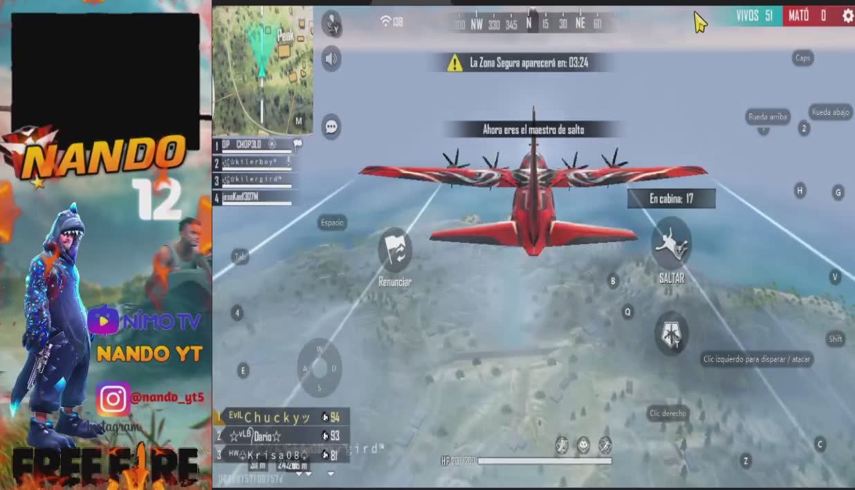 NanDo YT Free Fire Live Stream Video - Watch NanDo YT Playing Free Fire ...