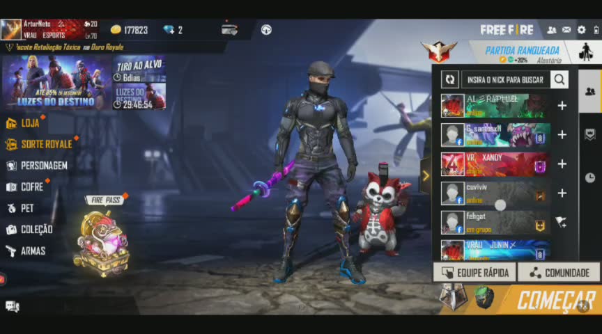 Artur FF Free Fire Live Stream Video - Watch Artur FF Playing Free Fire ...