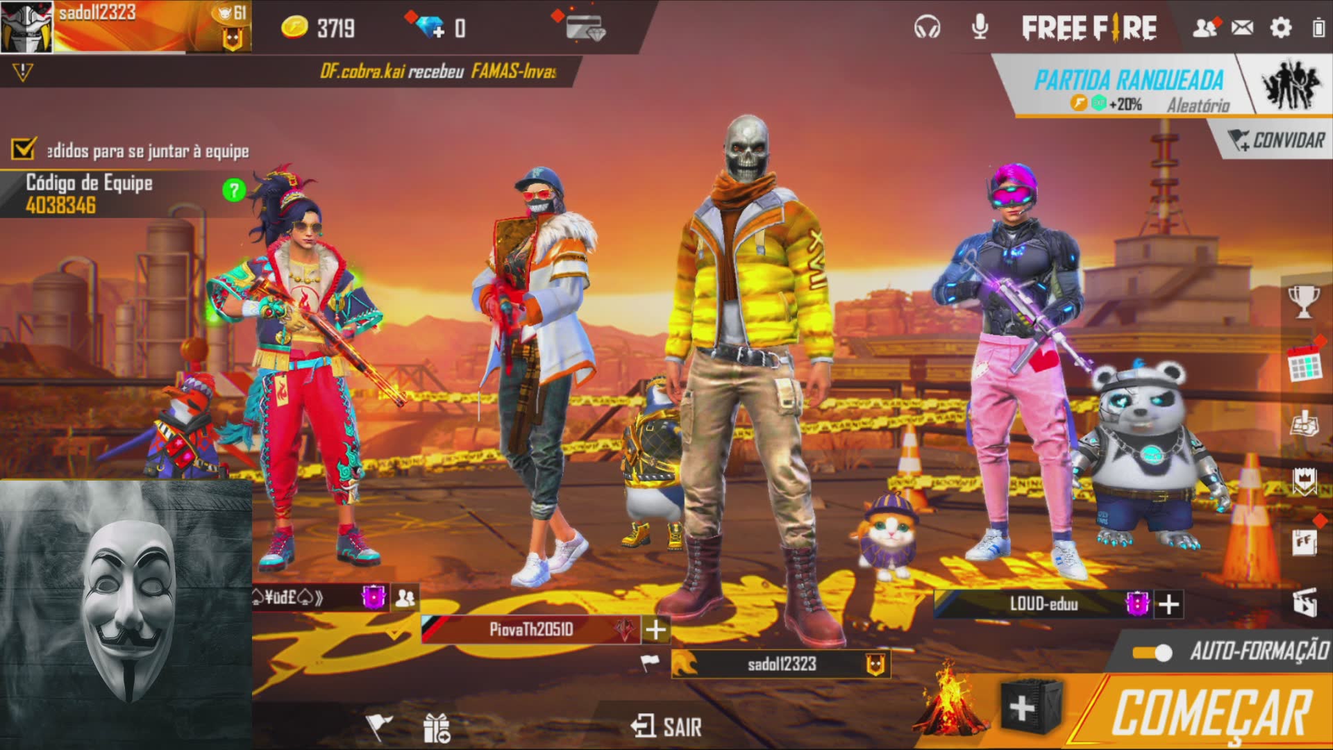 INSANO HACKER Free Fire HD Live &Video - Watch INSANO HACKER Playing ...